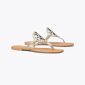 Tory Burch Miller Square-toe Metallic Sandal