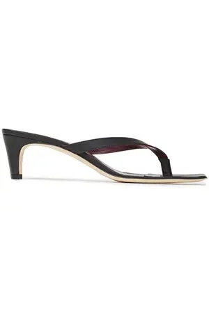 Staud Staud Woman Audrey Leather Sandals Black Size 37.5 - Black