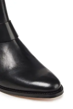 Grenson Marley Ring-embellished Glossed-leather Ankle Boots
