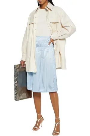 Helmut Lang Ruched Satin Skirt