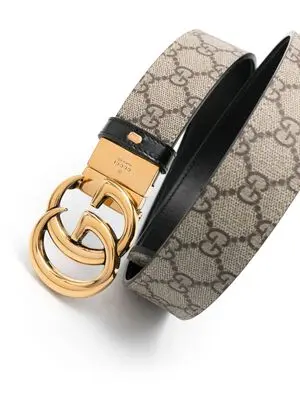 Gucci Gg Marmont Reversible Belt - Neutrals