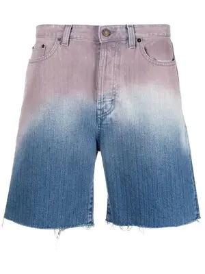 Saint Laurent Gradient Denim Shorts