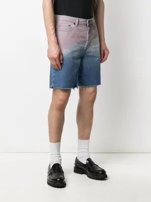 Saint Laurent Gradient Denim Shorts