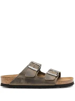 BIRKENSTOCK Arizona Leather Sandals - Green