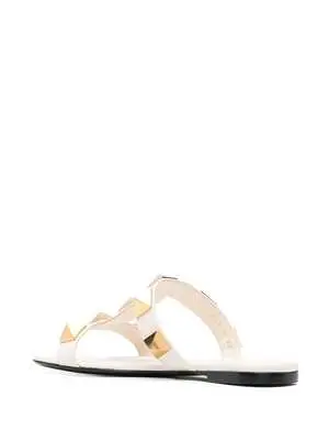 Valentino Garavani Roman Stud Flat Sandals - Neutrals