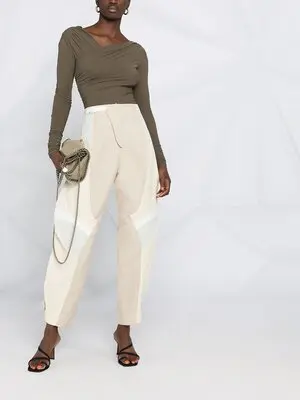 Stella McCartney Panelled Tapered Trousers - Neutrals