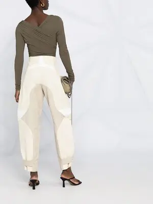 Stella McCartney Panelled Tapered Trousers - Neutrals
