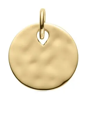 Monica Vinader Ziggy Round Pendant Charm - Gold