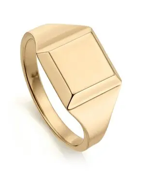 Monica Vinader Signature Signet Ring - Gold
