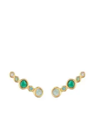 Monica Vinader 18kt Vermeil Embellished Climber Earrings - Gold