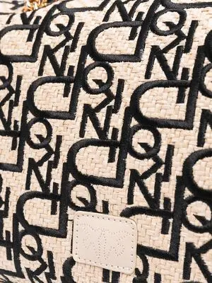 Pinko Jacquard Love Crossbody Bag