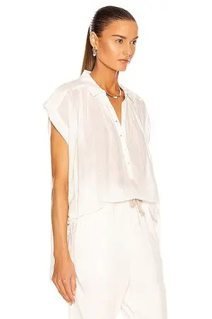 NILI LOTAN Normandy Blouse In Yellow