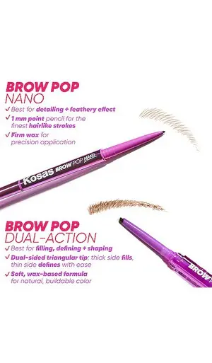 KOSAS Brow Pop Dual-action Defining Pencil - Soft Brown