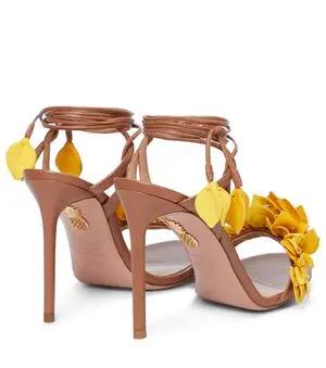 AQUAZZURA Bougainvillea 105 Leather Sandals