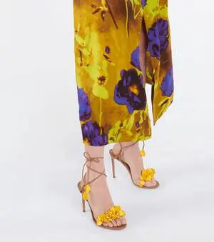 AQUAZZURA Bougainvillea 105 Leather Sandals