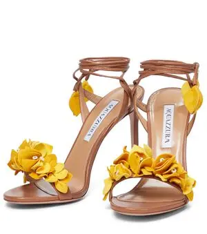 AQUAZZURA Bougainvillea 105 Leather Sandals