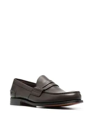 Church's Polished-finish Round-toe Loafers - Brown