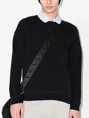 Sunspel Crew-neck Long-sleeve Sweatshirt - Black
