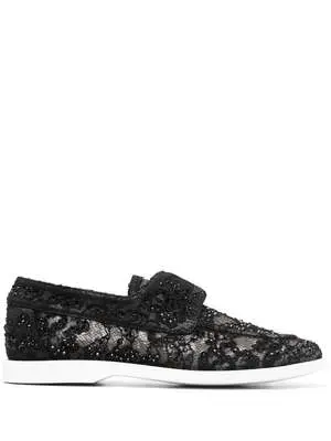 LE SILLA Lace Embroidered Loafers