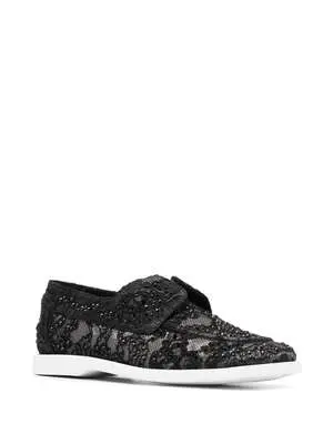 LE SILLA Lace Embroidered Loafers