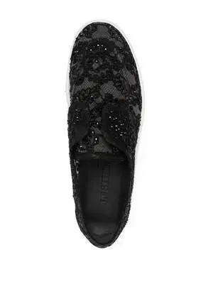 LE SILLA Lace Embroidered Loafers