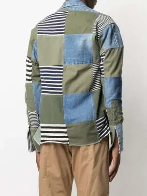 GREG LAUREN Open-front Patchwork Jacket