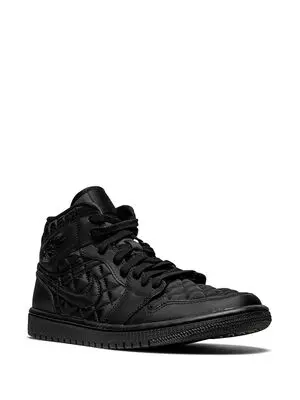 JORDAN Air 1 Mid Quilted Sneakers - Black