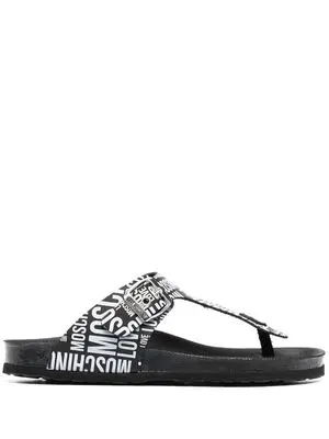 Moschino Logo-print Leather Sandals
