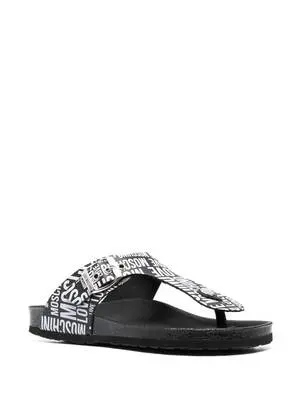 Moschino Logo-print Leather Sandals
