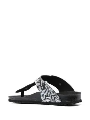 Moschino Logo-print Leather Sandals