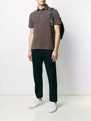 DRUMOHR Plain Short-sleeved Polo Shirt - Brown