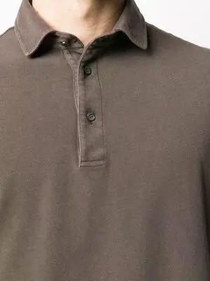DRUMOHR Plain Short-sleeved Polo Shirt - Brown