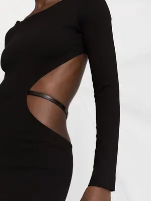 Dsquared2 Long-sleeve Midi Dress With Cut-out Detailing