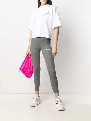 Palm Angels Side-stripe Performance Leggings - Grey