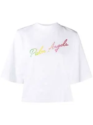Palm Angels Miami Logo Cropped T-shirt