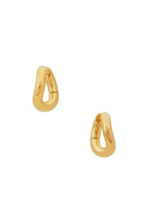 Balenciaga Loop Earrings - Shiny Gold