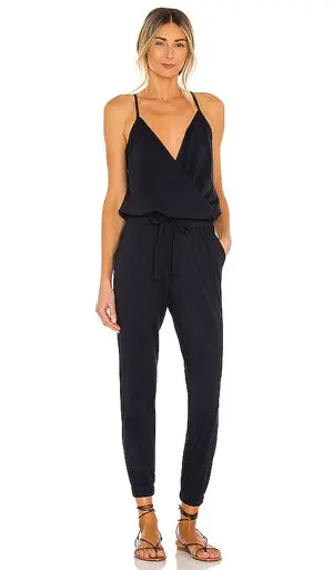 BOBI Bobbie Supreme Jersey V Neck Jumpsuit - Passport