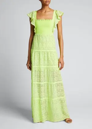 alice and olivia neon yellow dress Alice + Olivia Eliza Neon Satin-Crepe Halterneck Maxi Dress In Bright Yellow  - 70% Off