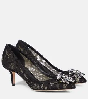 Dolce & Gabbana Bellucci Embellished Lace Pumps