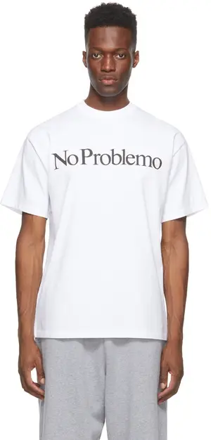 Aries Aries White 'No Problemo' T-Shirt - Complete Price