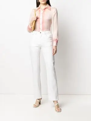 Alberta Ferretti Gradient-effect Silk Shirt