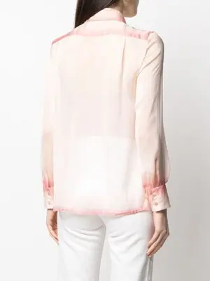 Alberta Ferretti Gradient-effect Silk Shirt
