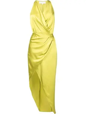 Michelle Mason Asymmetric Halterneck Silk Dress