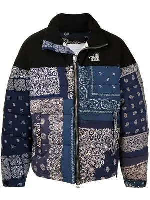 Readymade Bandana-Print Puffer Jacket In Blue - 20% Off | Editorialist