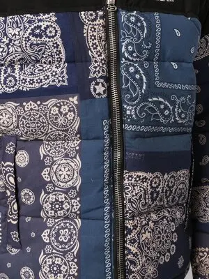 Readymade Bandana-Print Puffer Jacket In Blue - 20% Off | Editorialist