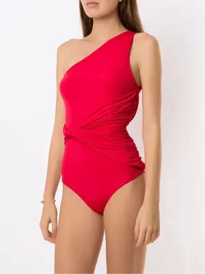 BRIGITTE Draped One-shoulder Swimsuit