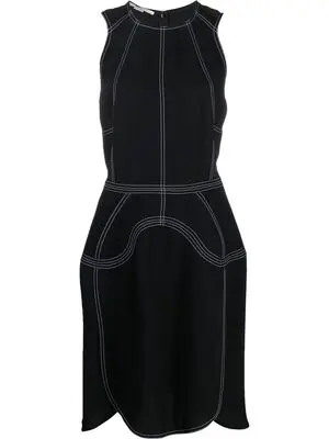 Stella McCartney Contrast-stitch Sleeveless Dress