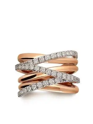 LEO PIZZO 18kt Gold Diamond Waves Ring