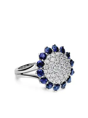 LEO PIZZO 18kt White Gold Diamond And Sapphire Ring