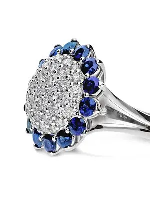 LEO PIZZO 18kt White Gold Diamond And Sapphire Ring